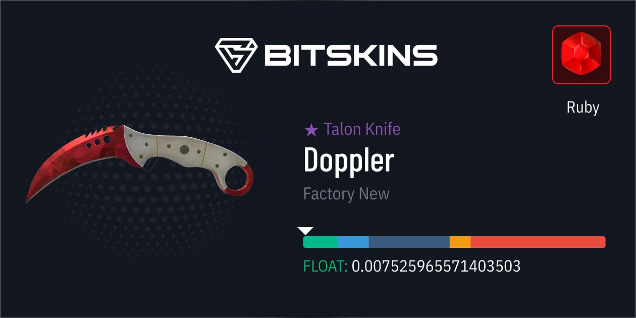 Talon Knife | Doppler Ruby (Factory New) - CS2 Item | Buy Now on BitSkins