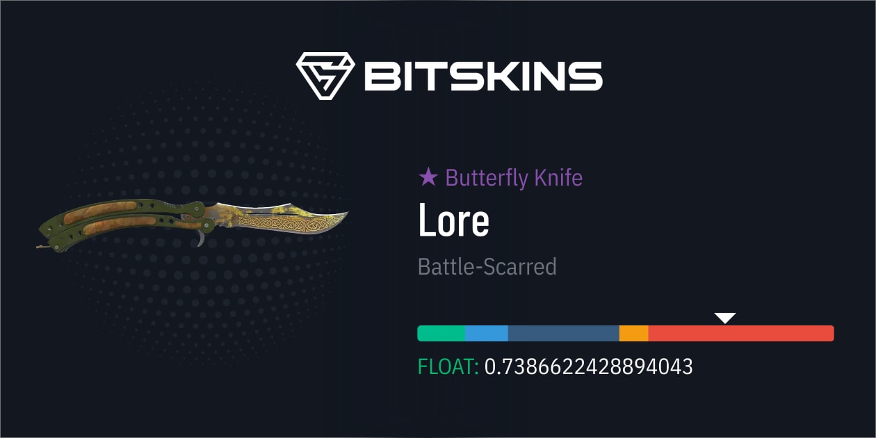 Butterfly Knife | Lore (Battle-Scarred) - CS2 Item | Buy Now on BitSkins