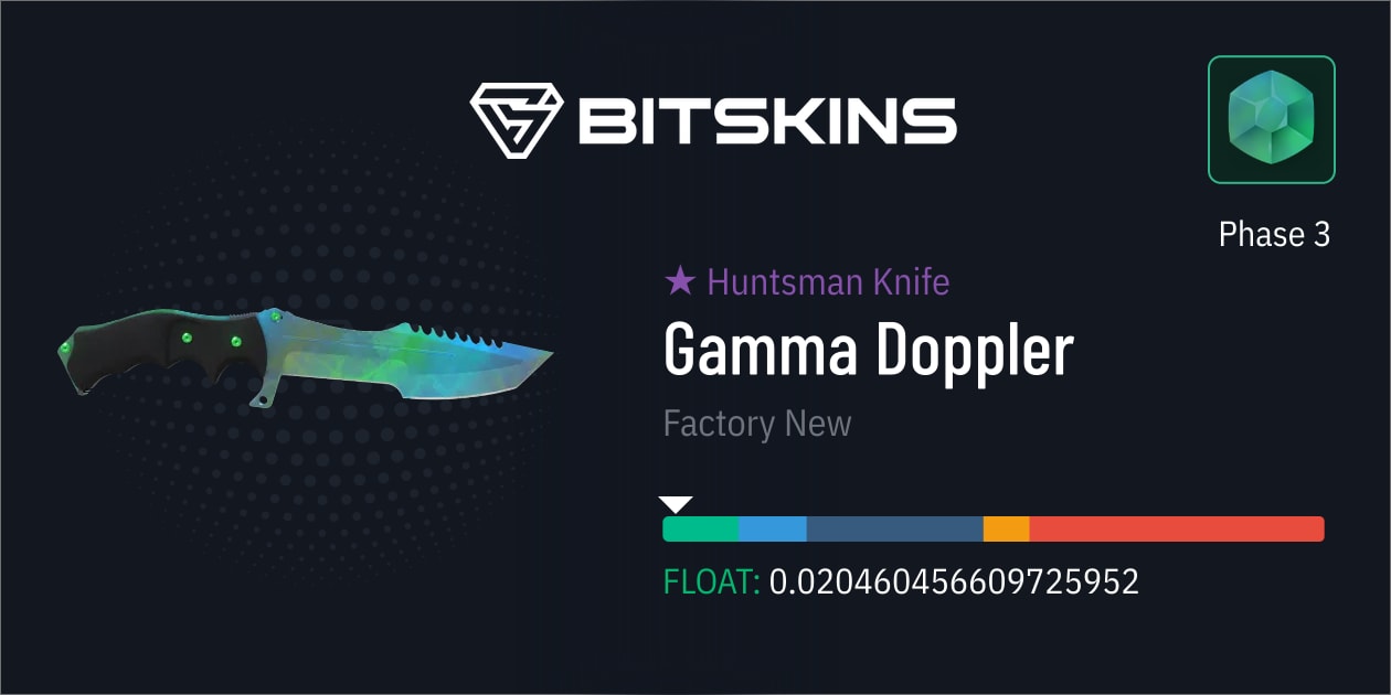 Huntsman Knife | Gamma Doppler Phase 3 (Factory New) - CS2 Item | Buy ...