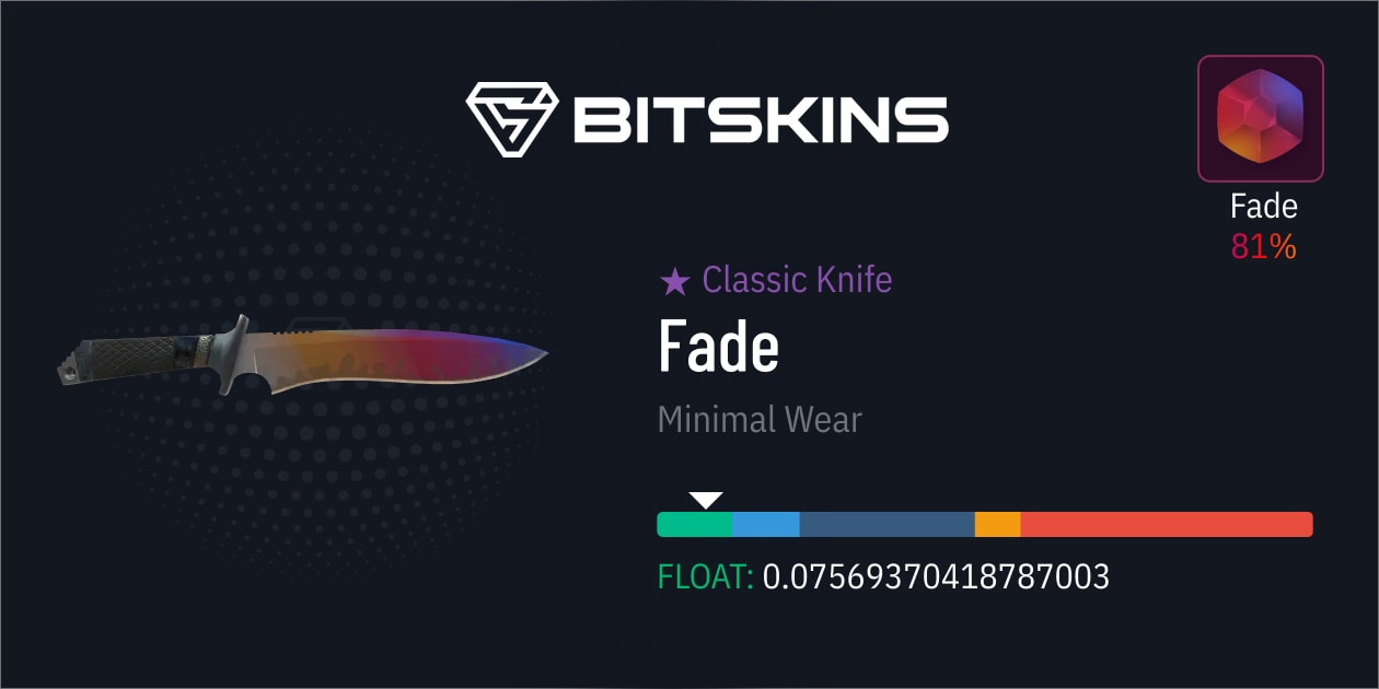 Classic Knife | Fade (Minimal Wear) - CS2 Item | Buy Now on BitSkins