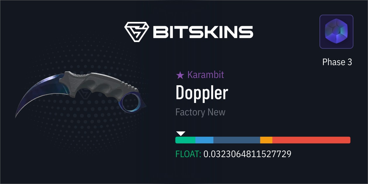 Karambit | Doppler Phase 3 (Factory New) - CS2のスキン | お望みのCS2アイテムを見つけて ...