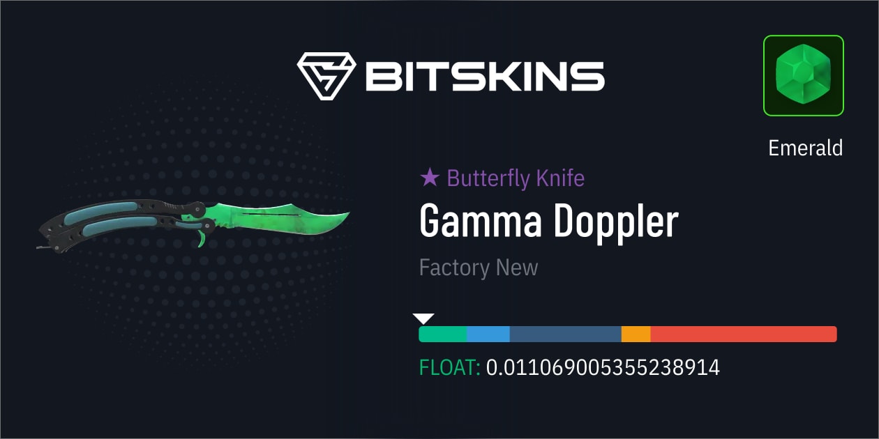 Butterfly Knife | Gamma Doppler Emerald (Factory New) - CS2 Skins ...