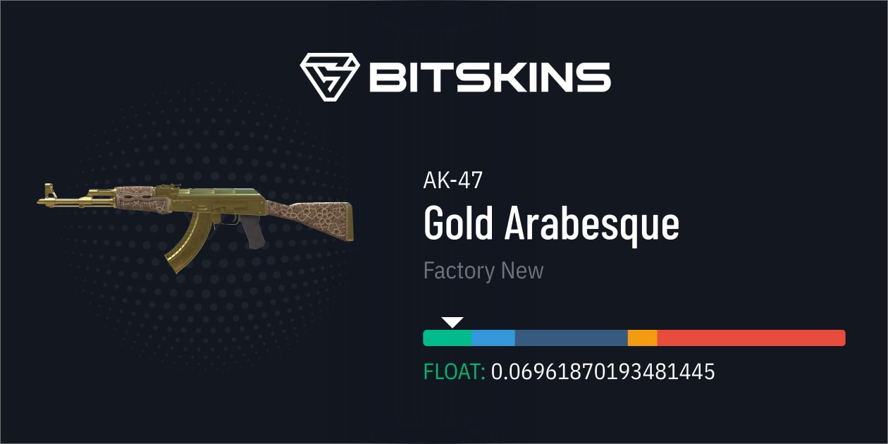AK-47 | Gold Arabesque (Factory New) - CS2 Item | Buy Now on BitSkins