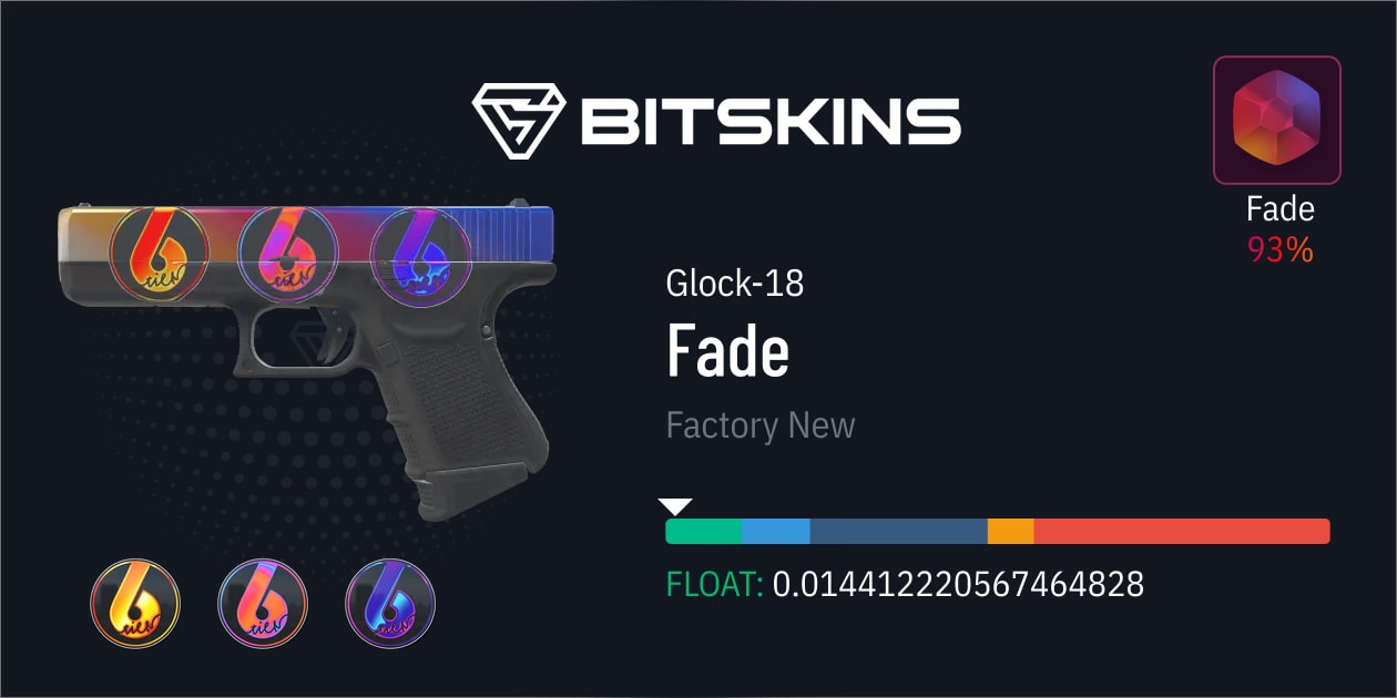 Glock-18 | Fade (Factory New) - CS2 Item | Buy Now on BitSkins